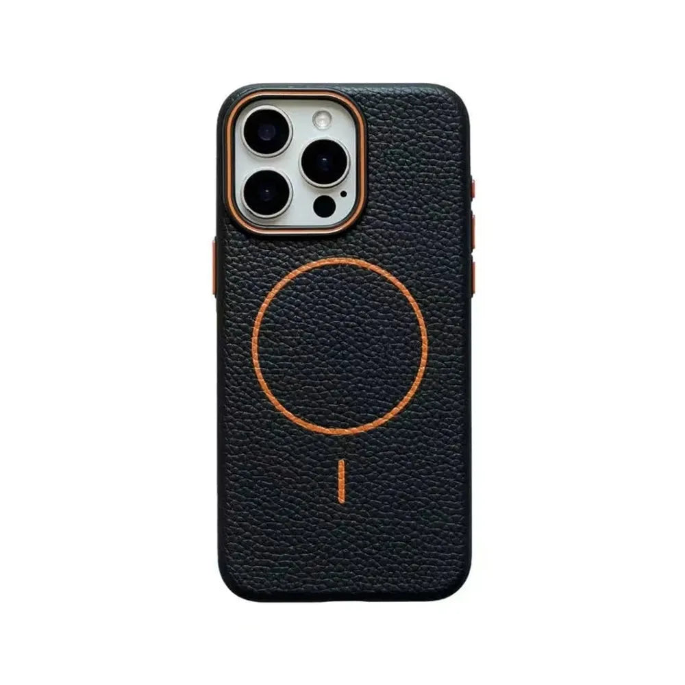 Contrast Accent Faux Leather Business iPhone Case – Exoticase