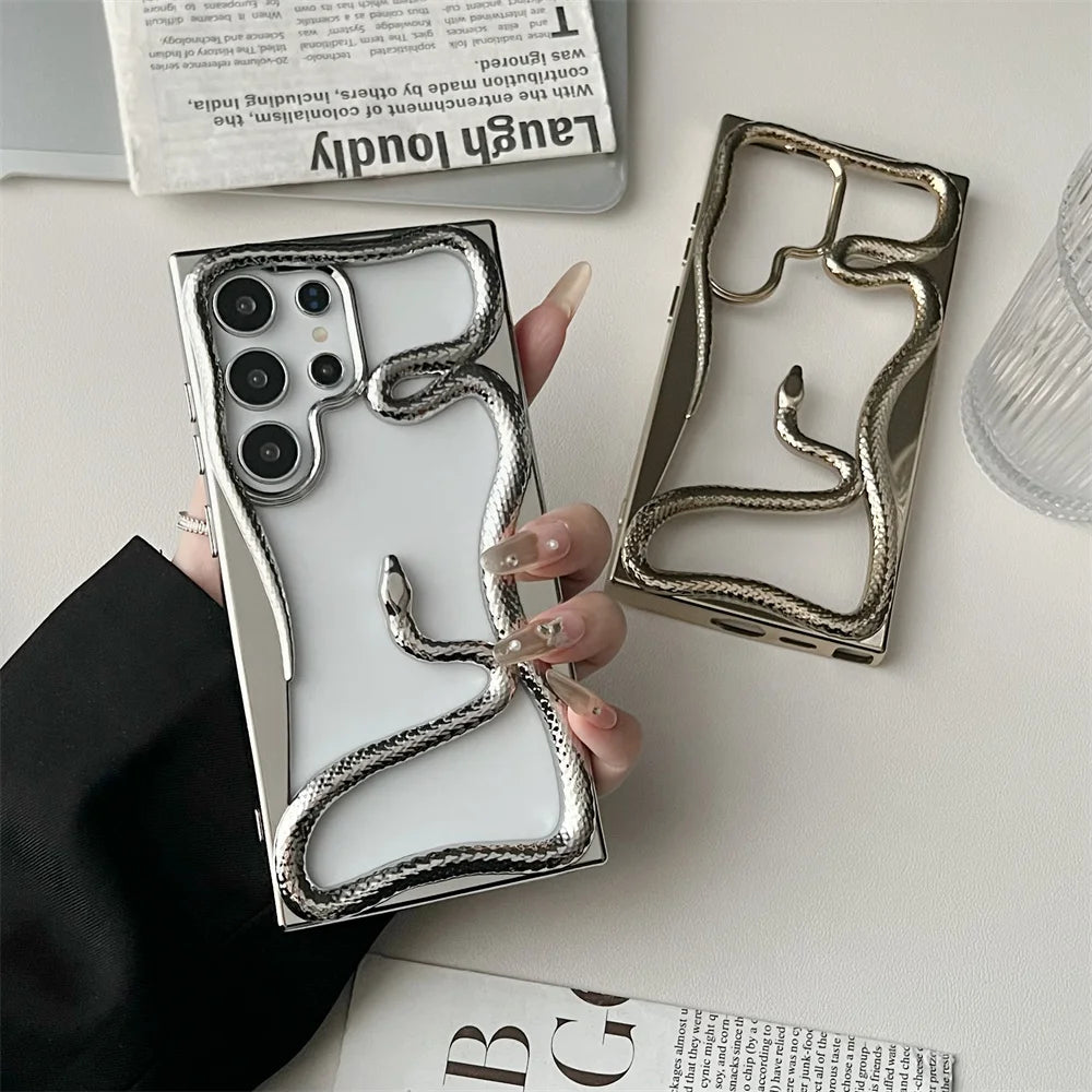 Crawling Snake Pattern Bumperish Samsung Case – Exoticase