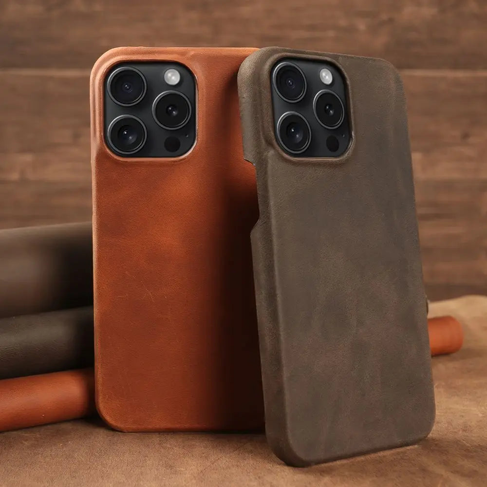Crazy Horse Leather MagSafe iPhone Case – Exoticase