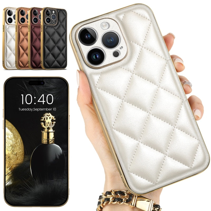 Diamond Pattern Plated Cushioned Apple iPhone Case – Exoticase