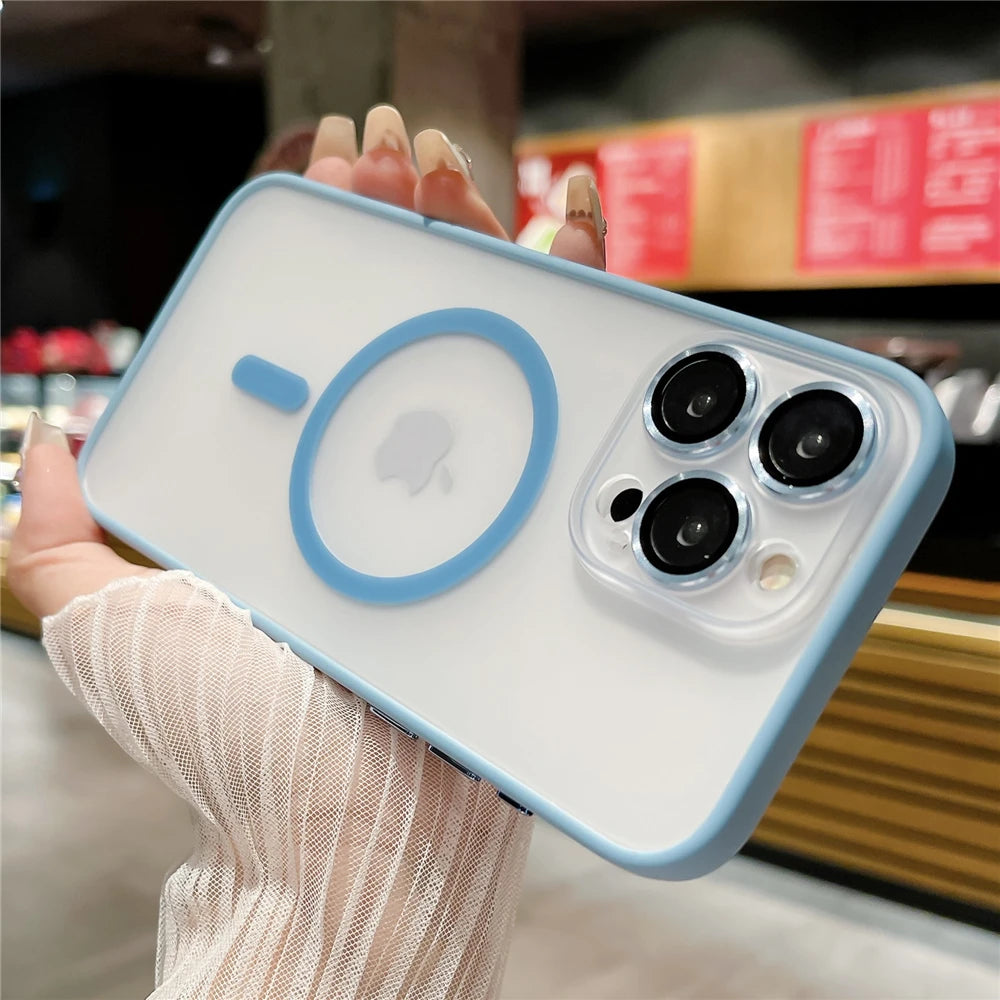 Glass Lens Matte Back MagSafe iPhone Case – Exoticase