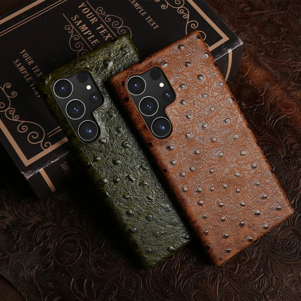 Ostrich Genuine Leather Samsung Case – Exoticase