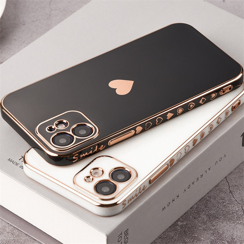 Smile Heart Plated iPhone Case | Fonally – Exoticase