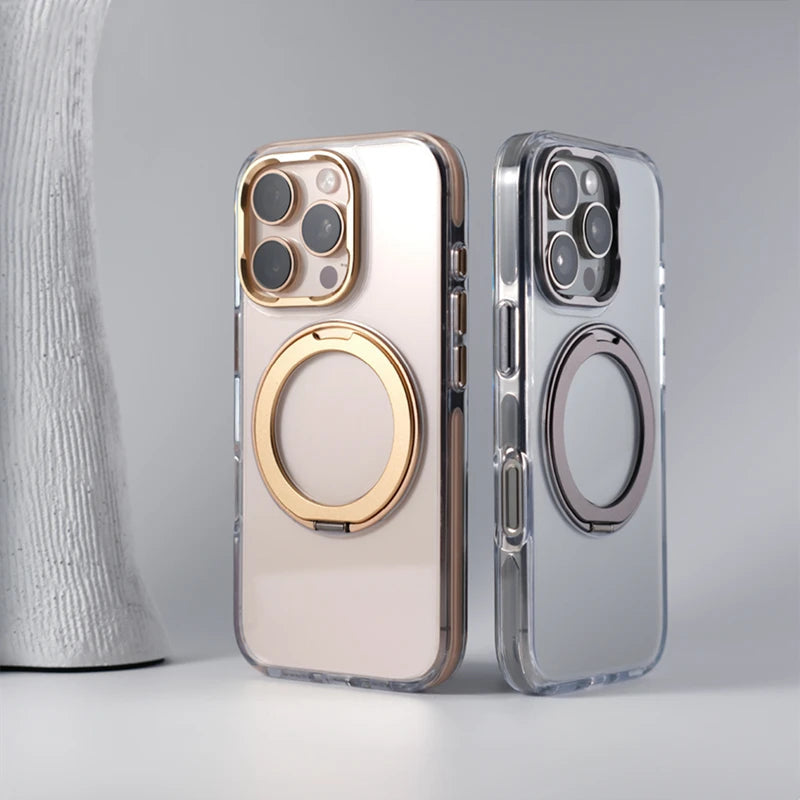 Rotatable Large Ring Transparent iPhone Case – Exoticase