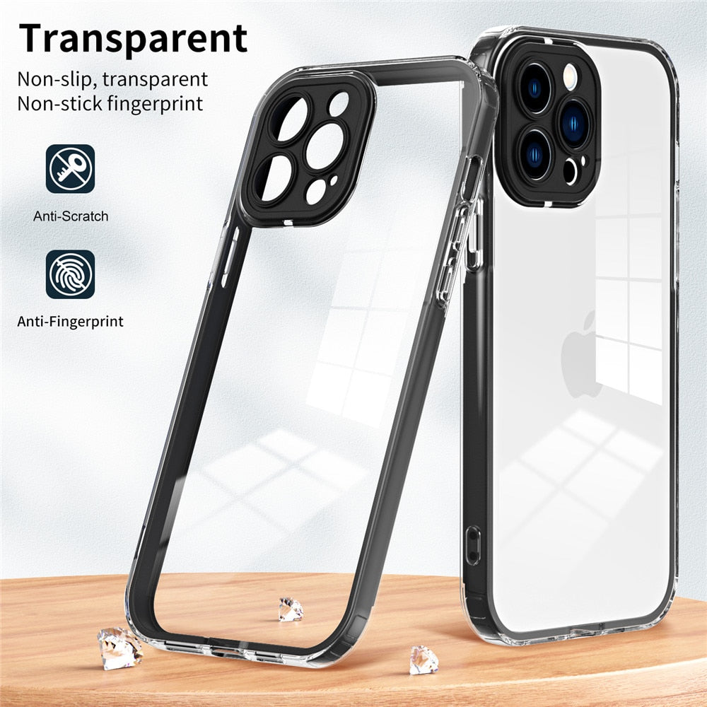 3 in 1 Hybrid Transparent Bumper Shockproof Apple iPhone Case – Exoticase