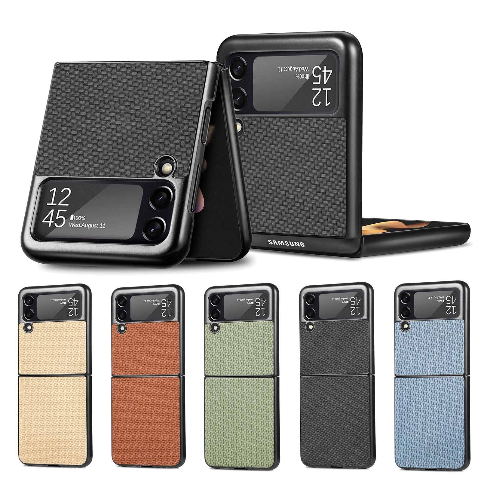 Faux Carbon Fiber Samsung Z Flip Case – Exoticase