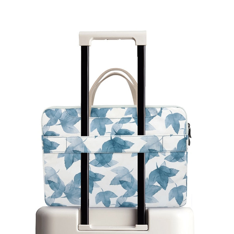 Watercolor Blue Leaves MacBook Bag – Exoticase